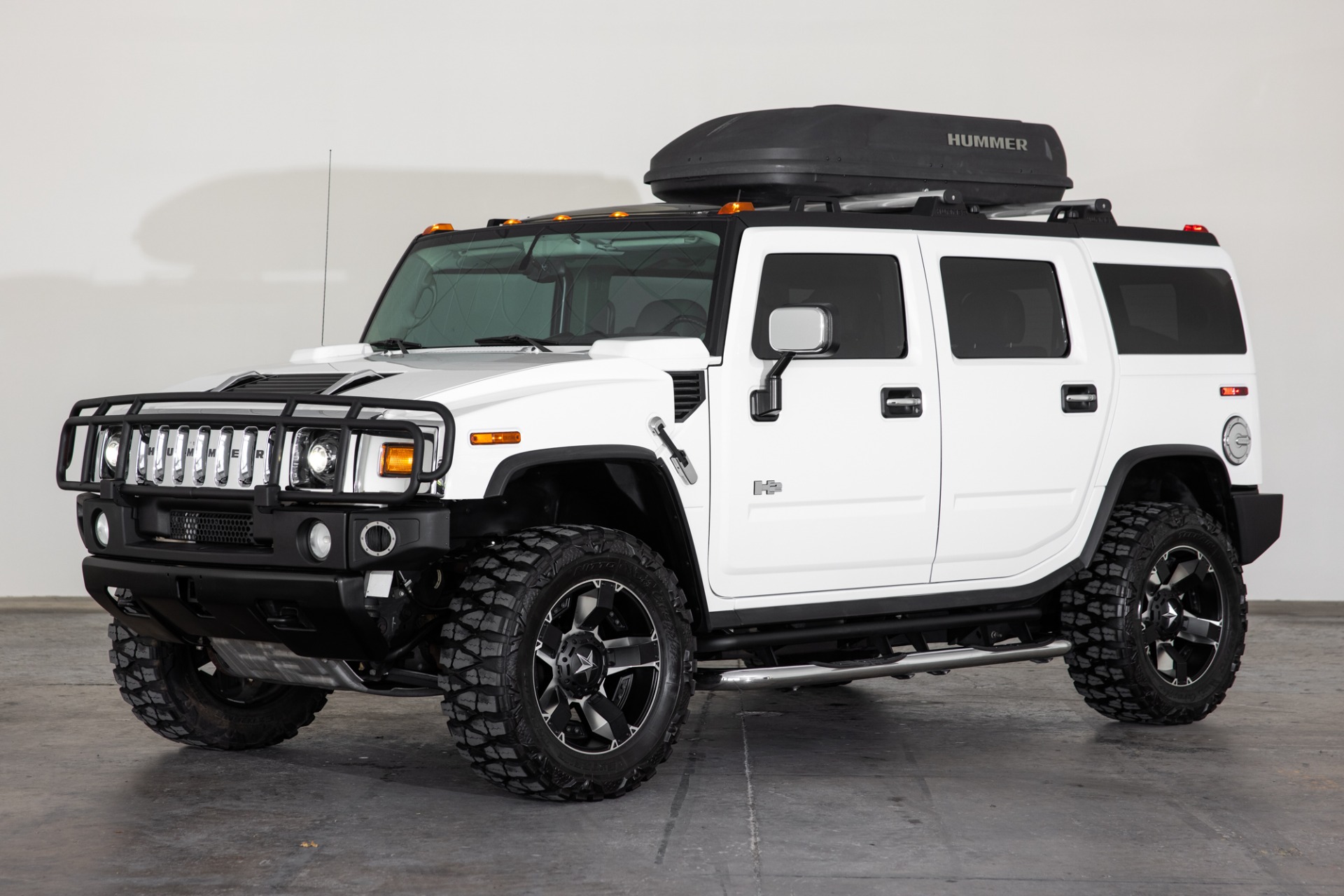 White Hummer H2 Lifted